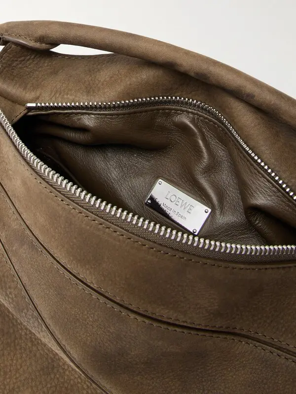 Loewe Puzzle Small Textured-nubuck Shoulder Bag