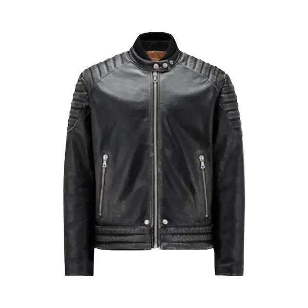 Moncler Leather Down Jacket