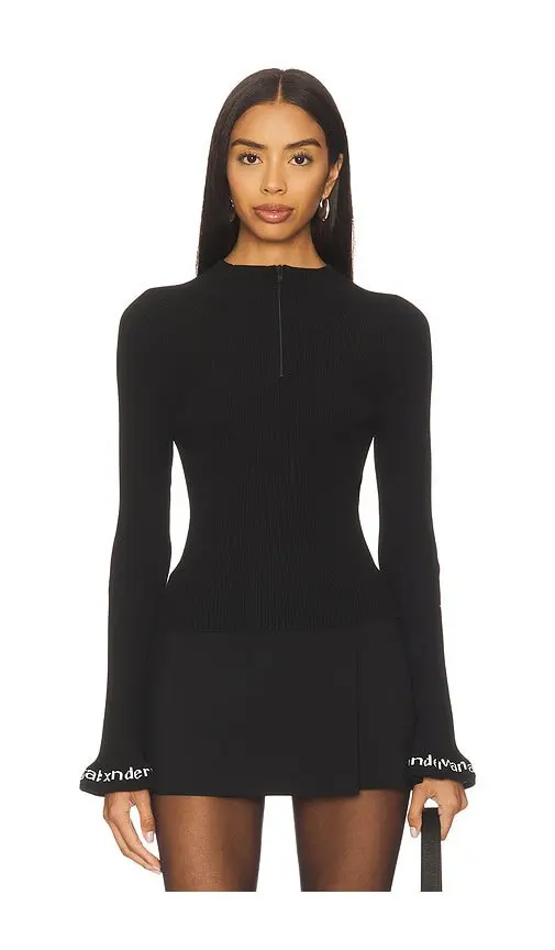 Alexander Wang Logo Ribbed Pullover