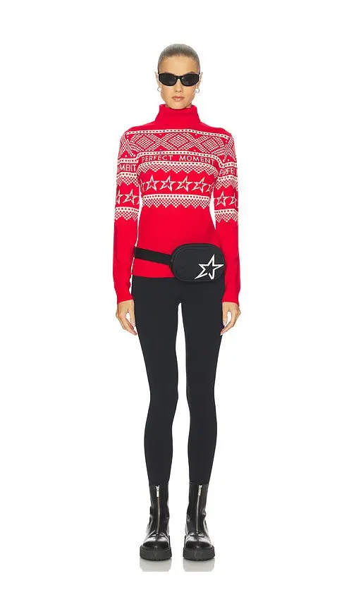 Perfect Moment Holiday Roll Neck Sweater