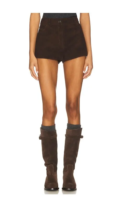 ZUT X Revolve Waistband Shorts - Chocolate
