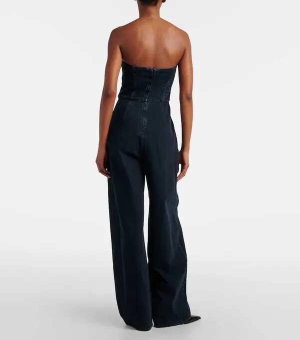AGOLDE Agyness Denim Bustier Jumpsuit - Blue