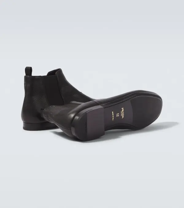 Prada Leather Chelsea Boots