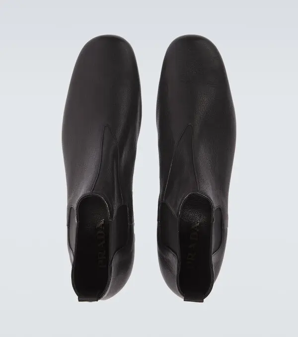 Prada Leather Chelsea Boots