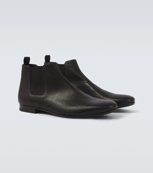 Prada Leather Chelsea Boots
