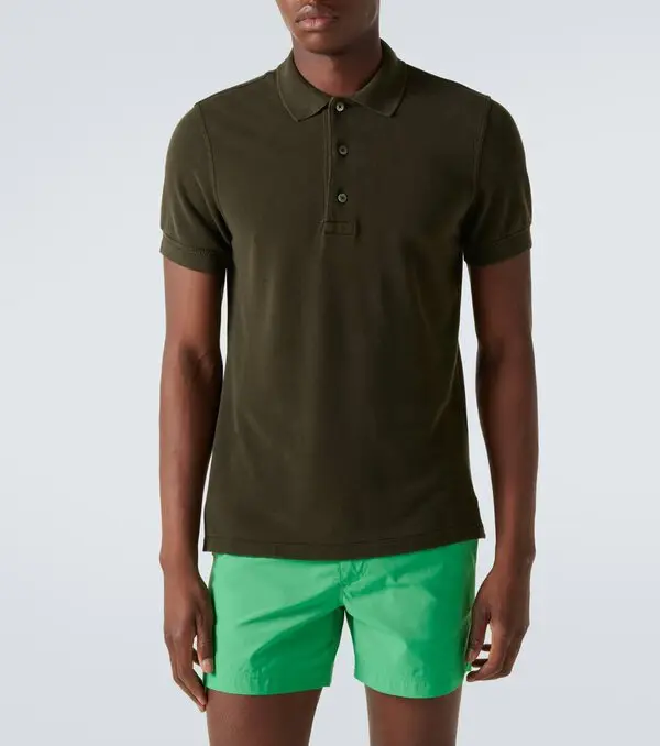 TOM FORD Pique Polo Shirt - Green