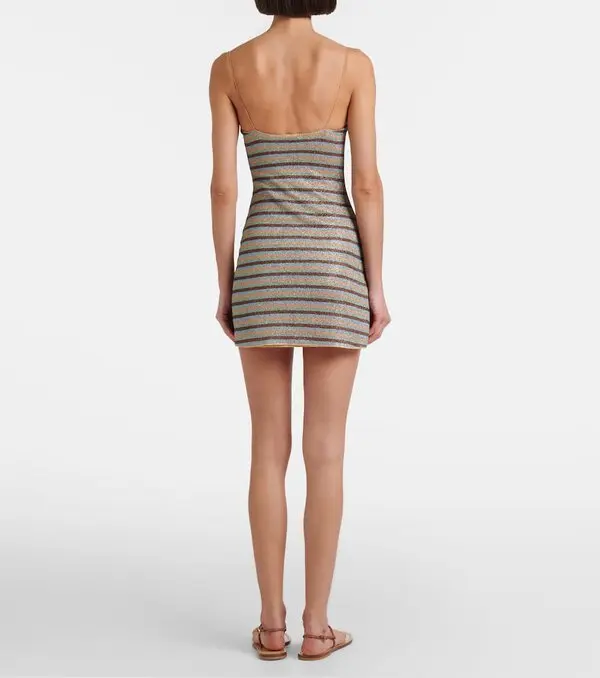 Oseree Lumiere Striped Mini Dress