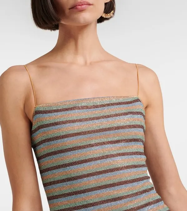 Oseree Lumiere Striped Mini Dress