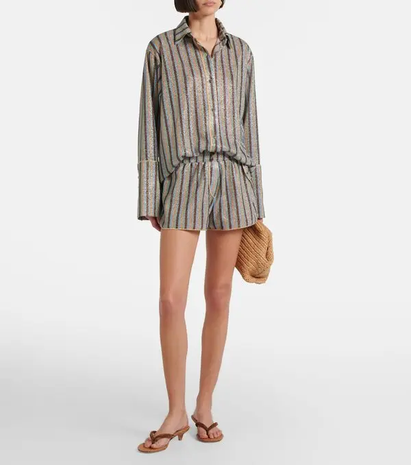 Oseree Lumiere Striped Shirt