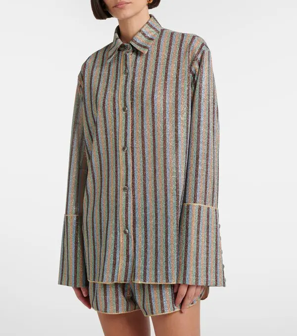 Oseree Lumiere Striped Shirt