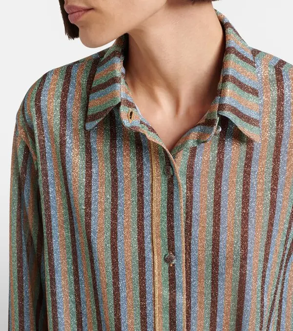 Oseree Lumiere Striped Shirt