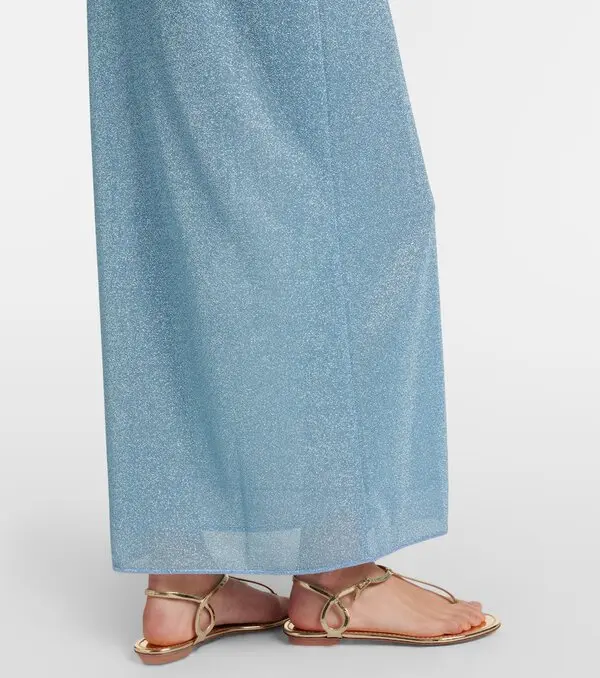 Oseree Lumiere Belted Maxi Dress
