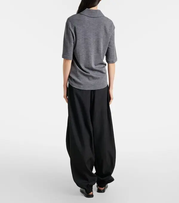 RÓHE Barrel-leg Trousers - Black