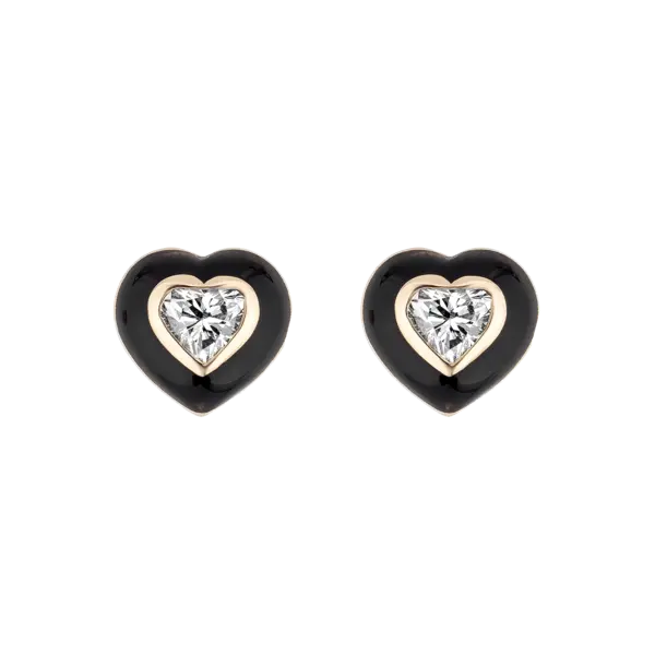 OUF! Lovers Heart Stud Earrings - One-color