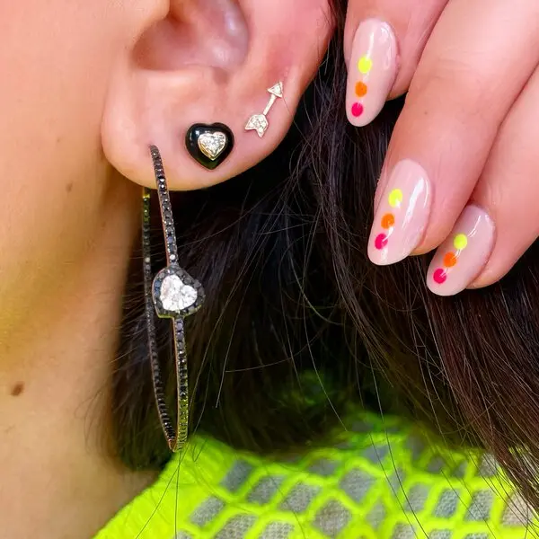 OUF! Lovers Heart Stud Earrings