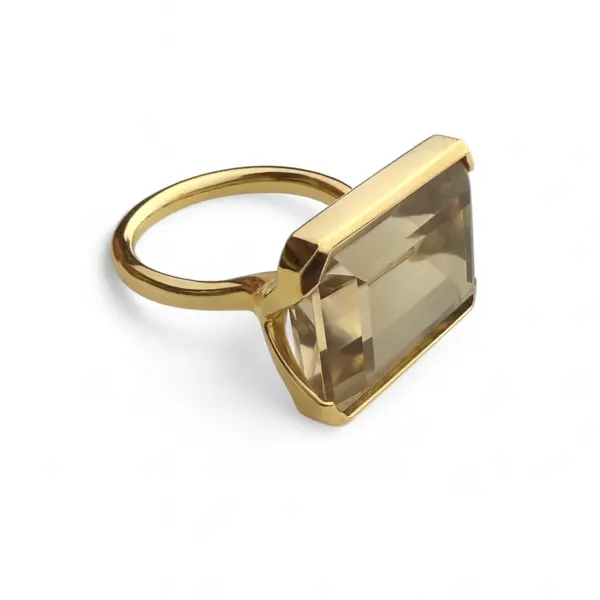 OUF! Smoky Citrine Ring Pop Ring - One-color
