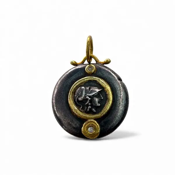 OUF! Athena Wisdom Goddess Medallion Charm - One-color