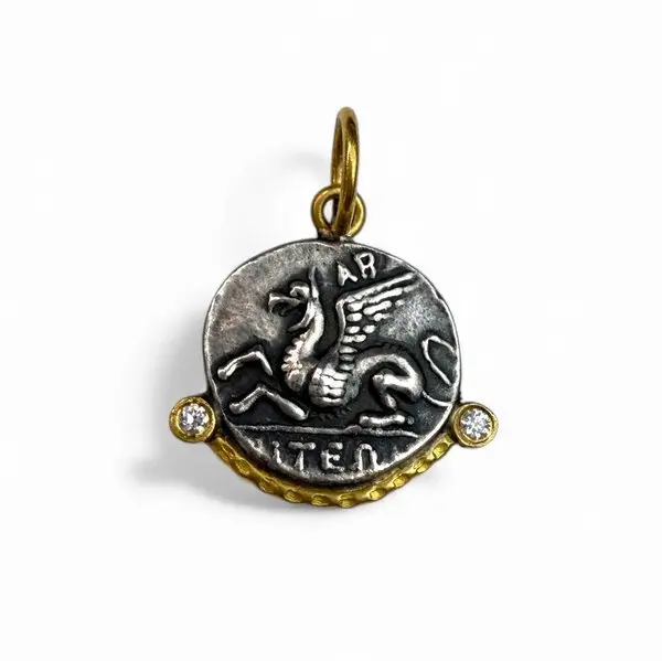 OUF! Pegasus Coin Medallion Charm - One-color