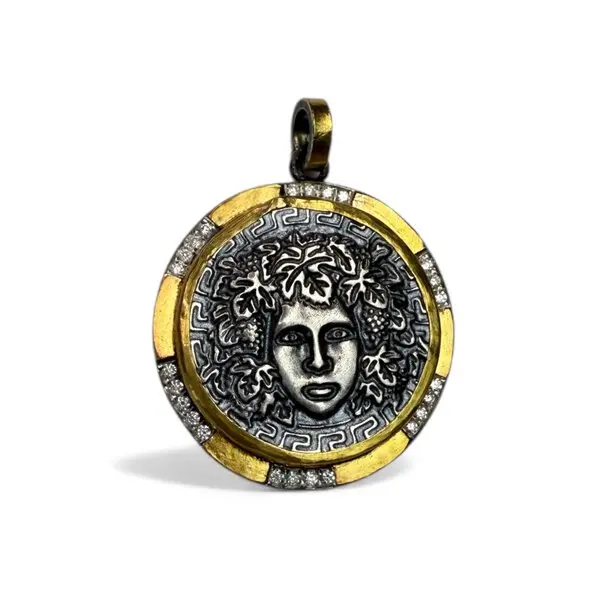 OUF! Medusa Intaglio Diamond Medallion Pendant - One-color