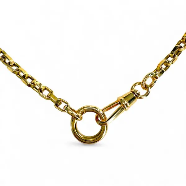 OUF! Double Clip Square Rolo Chain Necklace - One-color