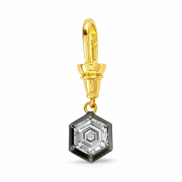 OUF! Diamond Hexagon Clip Charm - One-color