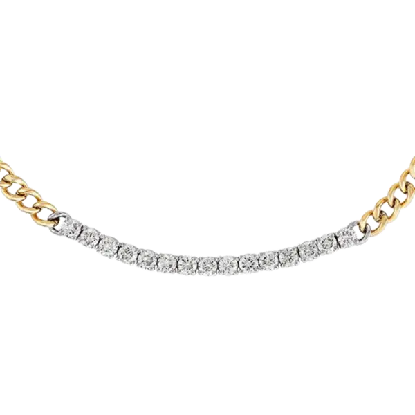 OUF! Diamond Tennis And Chain Bracelet