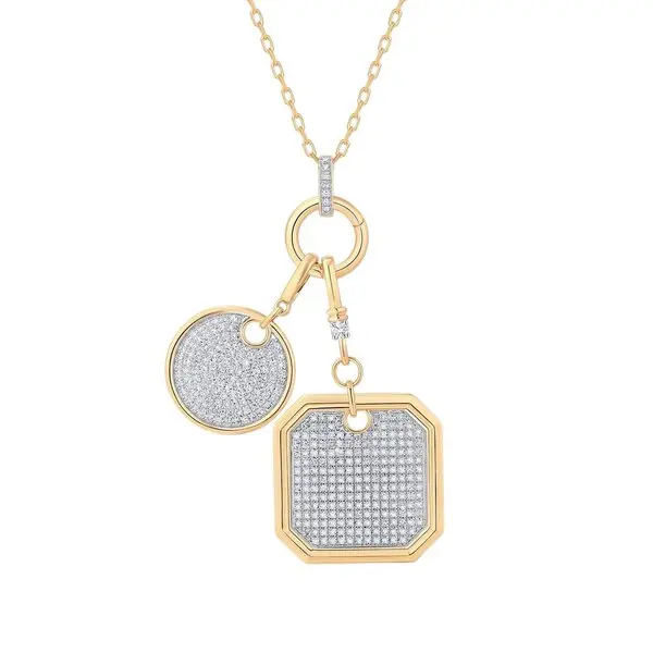OUF! Diamond Duo Dog Tag Pendant - One-color