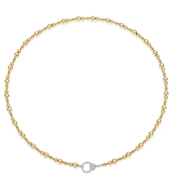 OUF! Bubbles Gold Balls Necklace - Yellow