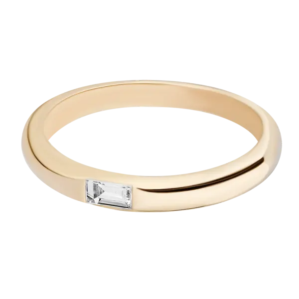 OUF! Diamond Baguette Stacking Ring - One-color