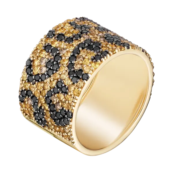 OUF! Leopard Cigar Band Ring - One-color