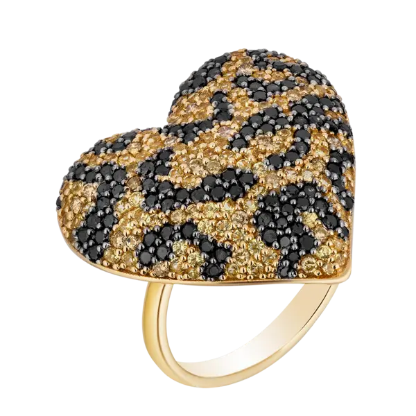 OUF! Leopard Heart Ring - One-color