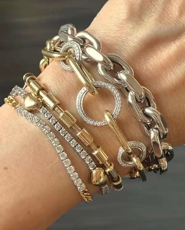 OUF! Diamond Links And Chain Bracelet