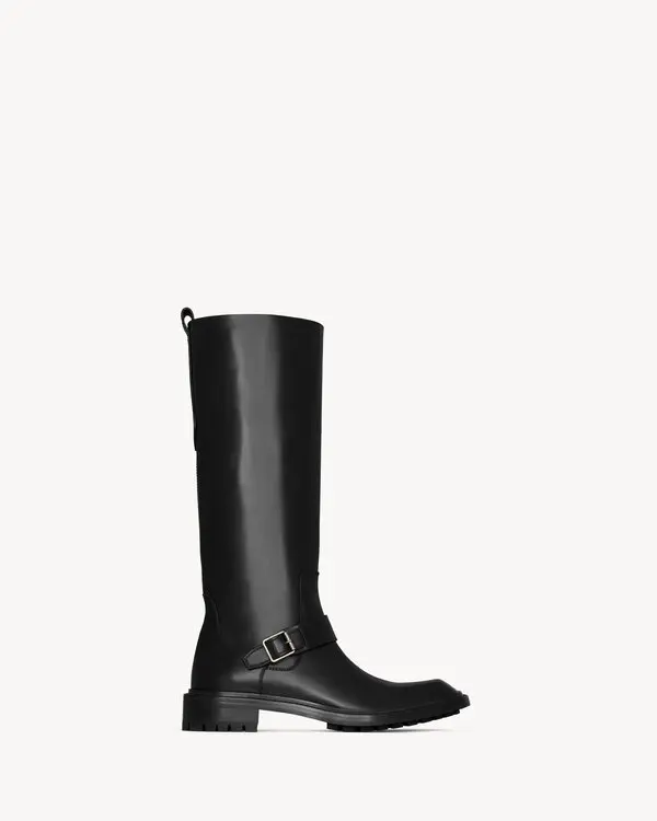Saint Laurent Vadim Boots In Smooth Leather - Black