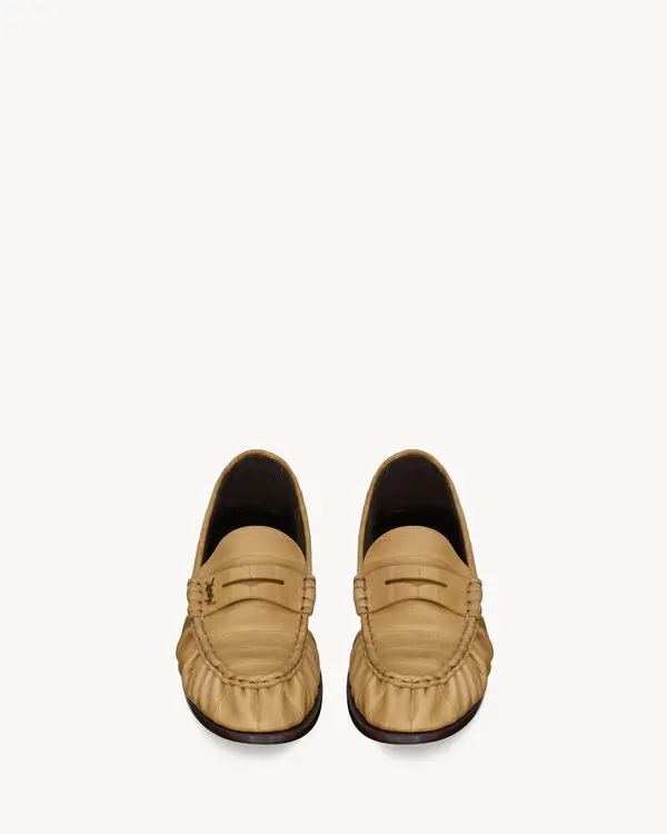 Saint Laurent Le Loafer Supple In Eel In Beige - Softly Beige