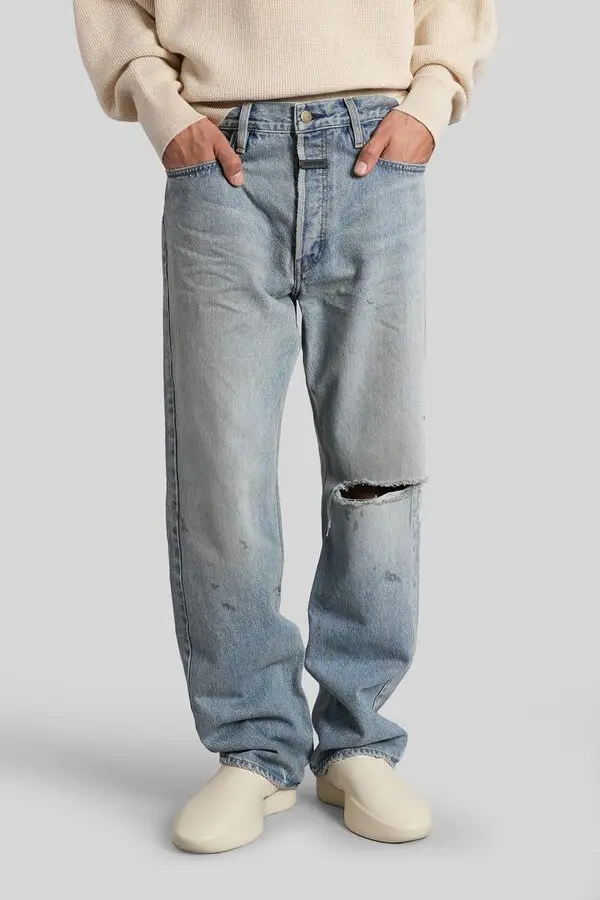 Fear Of God Straight Leg Jeans - Blue