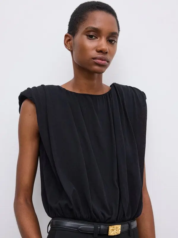 HOUSE OF DAGMAR Draped Knit Bodysuit