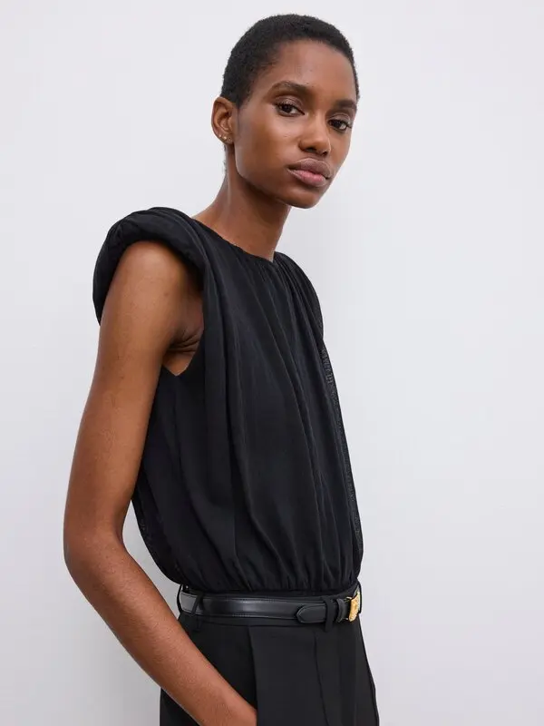 HOUSE OF DAGMAR Draped Knit Bodysuit
