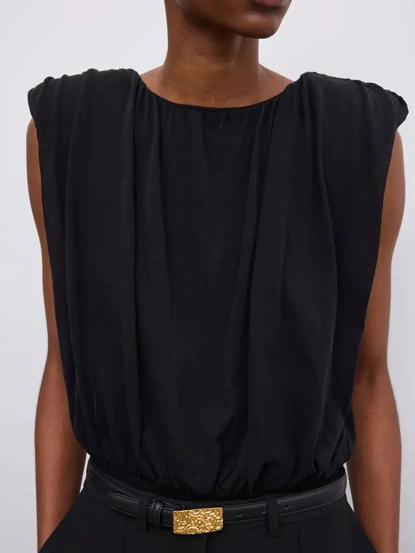 HOUSE OF DAGMAR Draped Knit Bodysuit