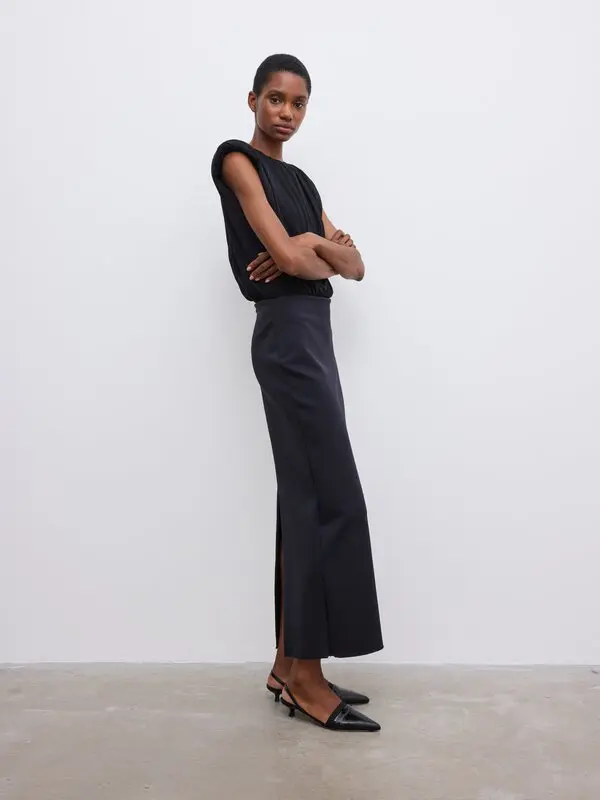 HOUSE OF DAGMAR Stretch Jersey Ankle-length Skirt