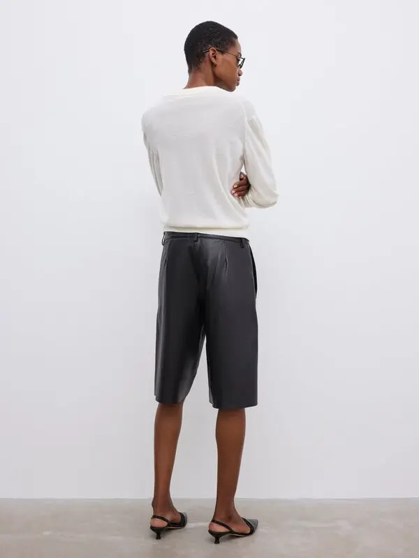 HOUSE OF DAGMAR Lambskin Nappa Leather Shorts