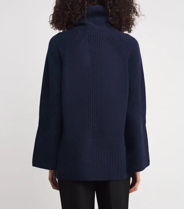 JOSEPH Cashmere Loftus Rollneck Sweater - Blue
