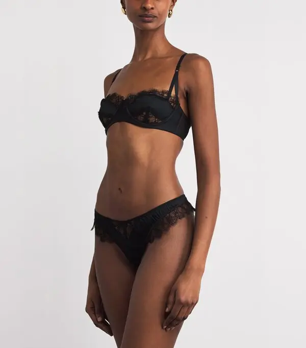 Kiki De Montparnasse Stretch-silk Lace-insert Bra