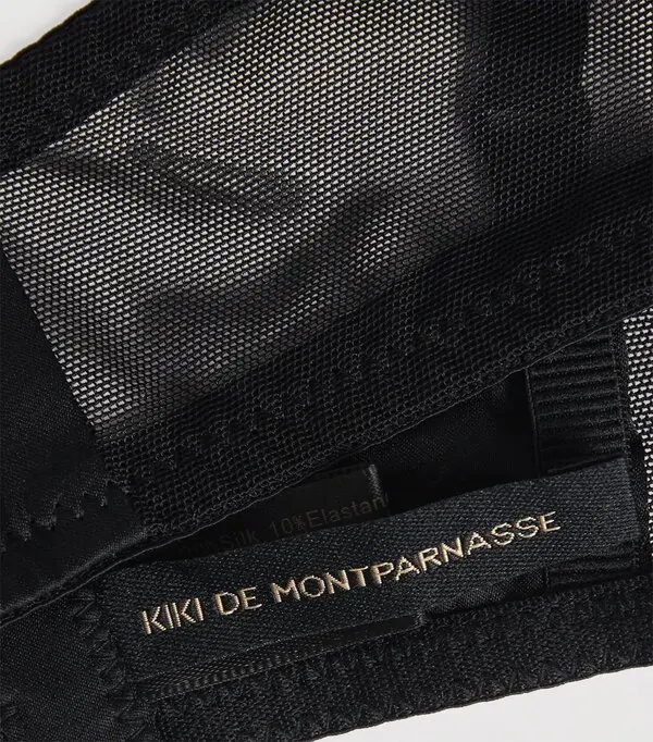 Kiki De Montparnasse Stretch-silk Lace-insert Bra