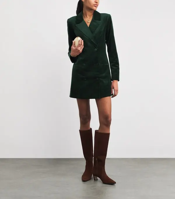 Good American Velvet Exec Blazer Mini Dress