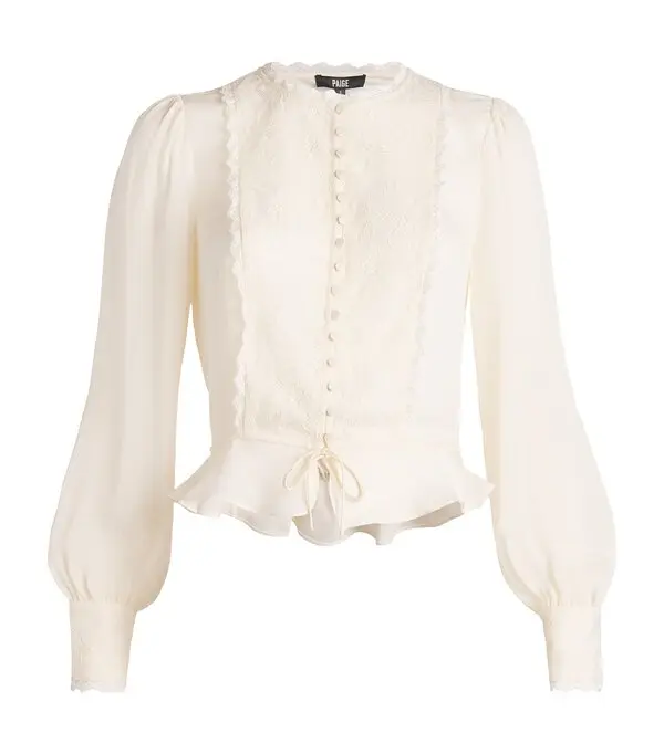 Paige Britt Silk Blouse - Ivory
