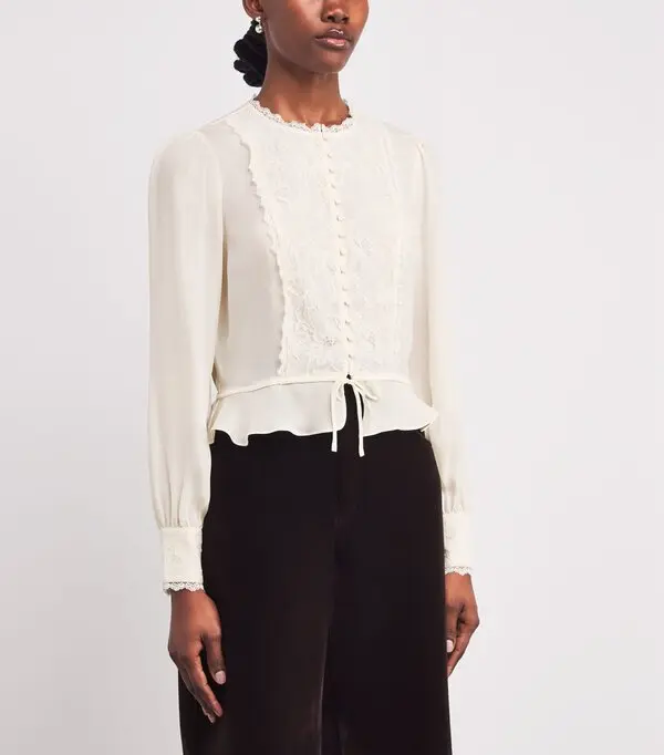 Paige Britt Silk Blouse - Ivory