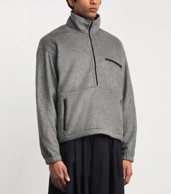 Auralee Silk Fleece Half-zip Sweatshirt