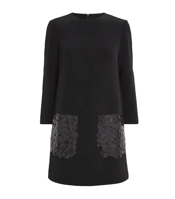 JOSEPH Satin A-line Mini Dress - Black