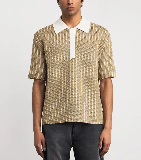 JIL SANDER Knitted Polo Shirt - Beige