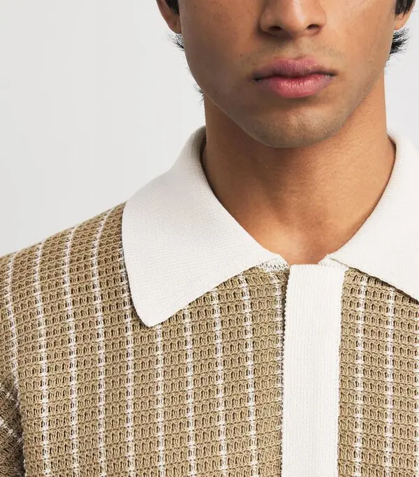 JIL SANDER Knitted Polo Shirt - Beige